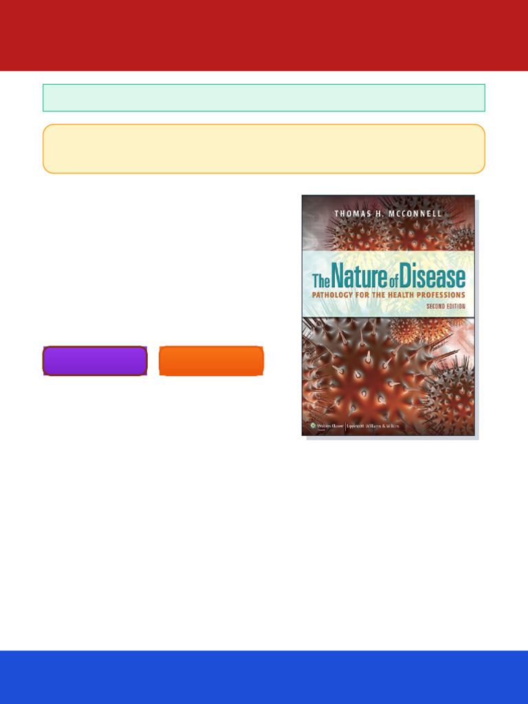 Review:: The Nature of Disease: Pathology For The Health Professions ...