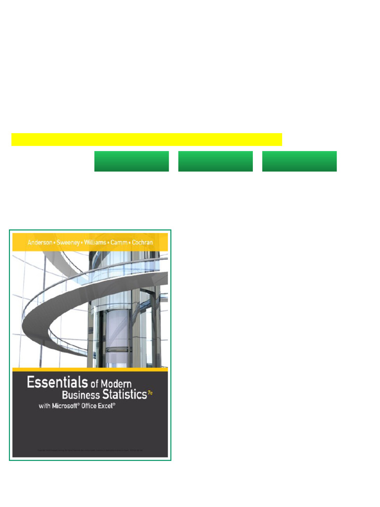 (Ebook) Essentials of Modern Business Statistics with Microsoft Excel ...