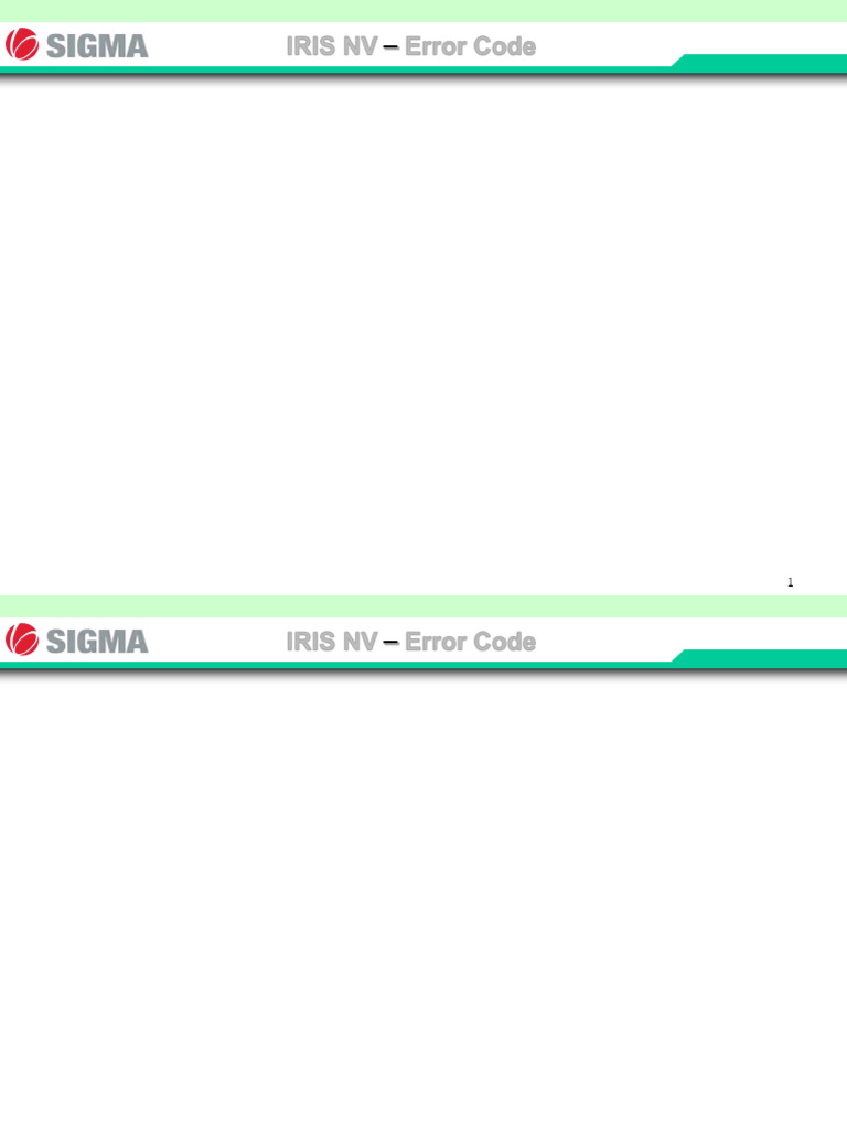 06 Iris NV Error Code | PDF | Power Supply | Relay