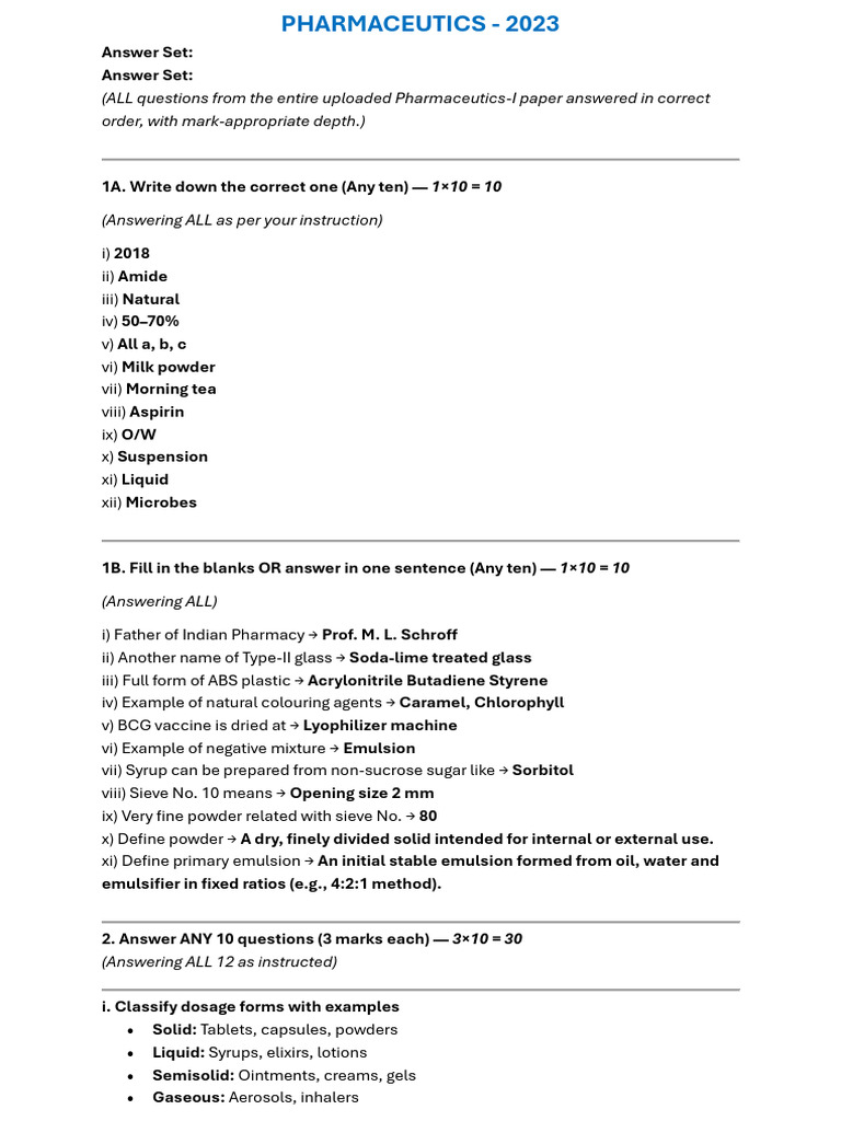 2023 Answer Key | PDF | Menstrual Cycle | Stomach