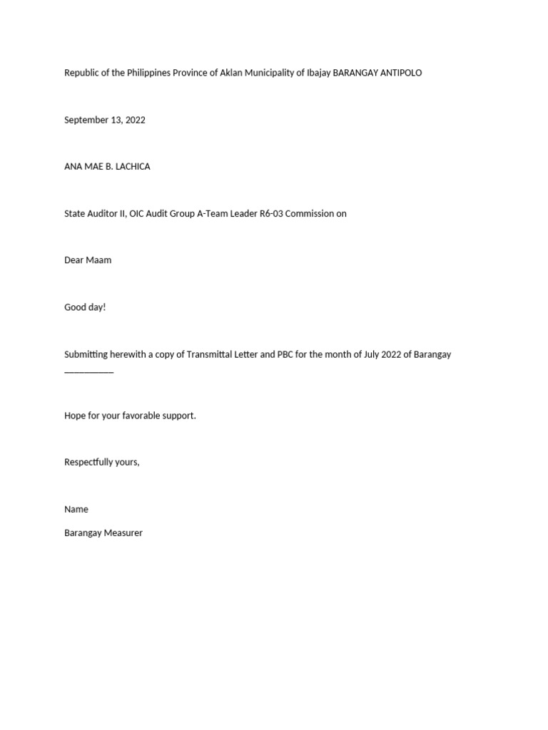 Letter For Passing Edited | PDF