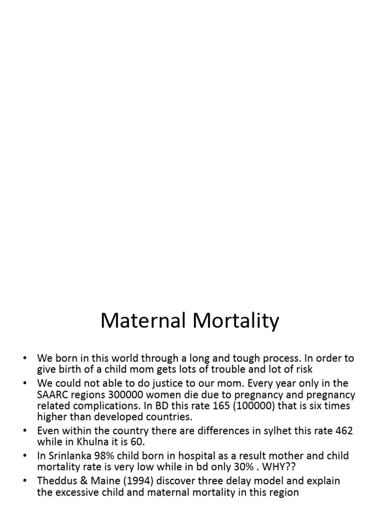 Maternal Health Challenges in Bangladesh | PDF | Pregnancy | Maternal ...