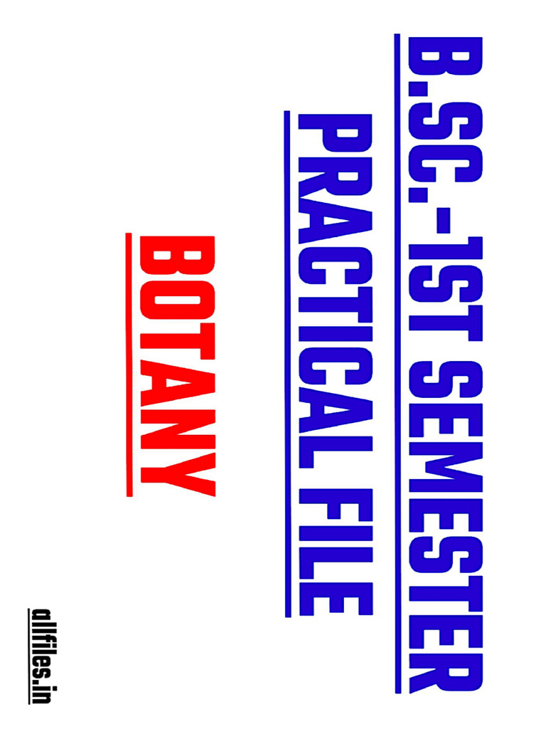 BSC Botany 1st Sem Practical File | PDF
