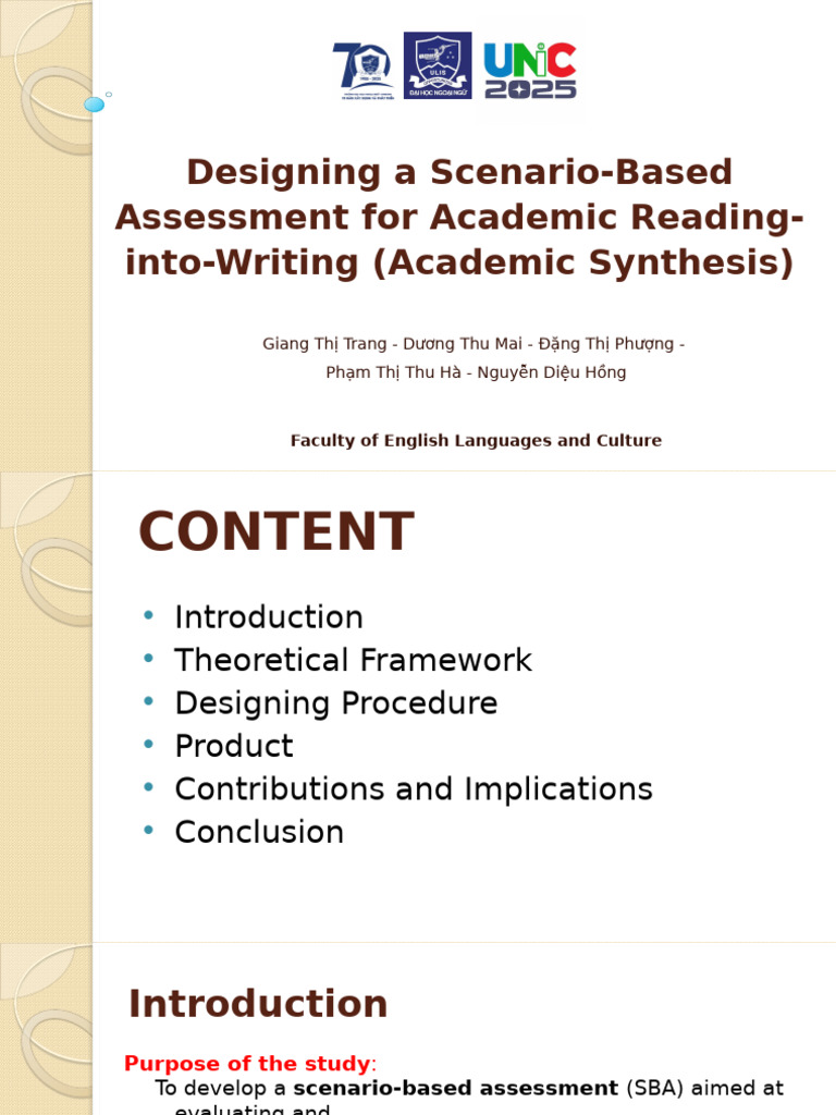 Symposium - Designing A Synthesis Reading-To-writing Scenario | PDF ...