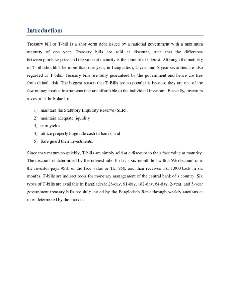 T-Bill Maturity Values in Bangladesh | PDF | United States Treasury ...