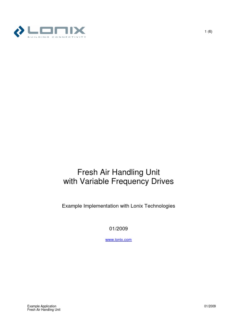 FAHU Control with VFD Implementation | PDF