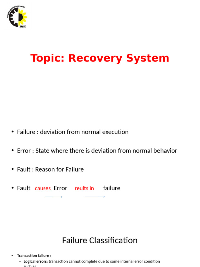 Recovery | PDF | Computer Data Storage | Database Transaction
