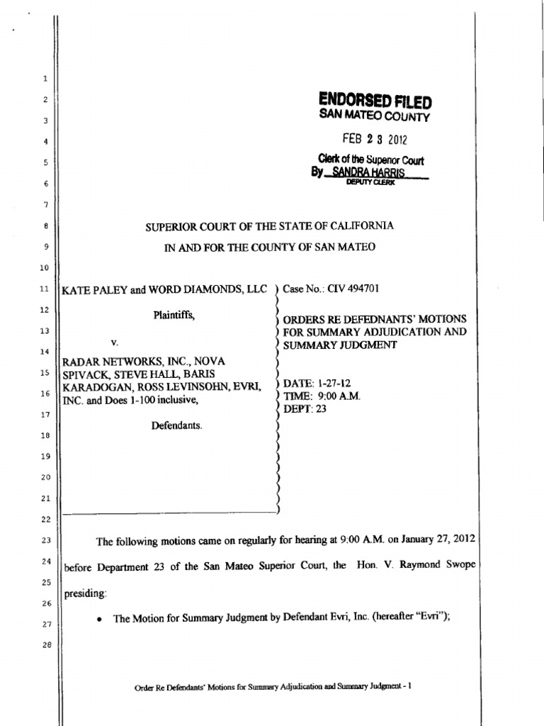 Paley Vs Radar Networks, Nova Spivak, Ross Levinsohn, Evri and Others ...