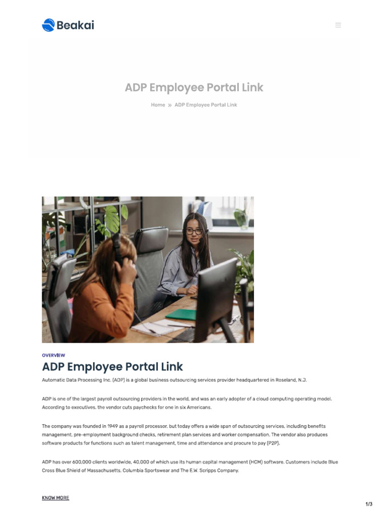 ADP Employee Portal Link | PDF