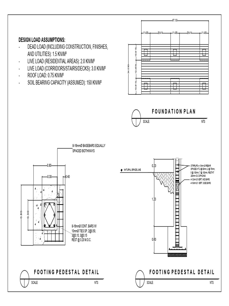 Foundation Plan and Load Details | PDF | Structural Engineering | Civil ...