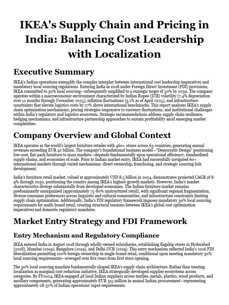 Ikea | PDF | Supply Chain | Hedge (Finance)