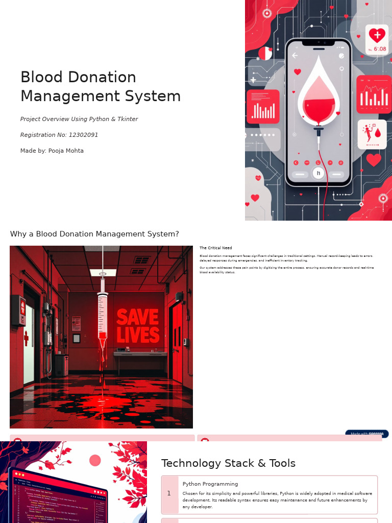 Blood Donation Management System | PDF | Python (Programming Language ...