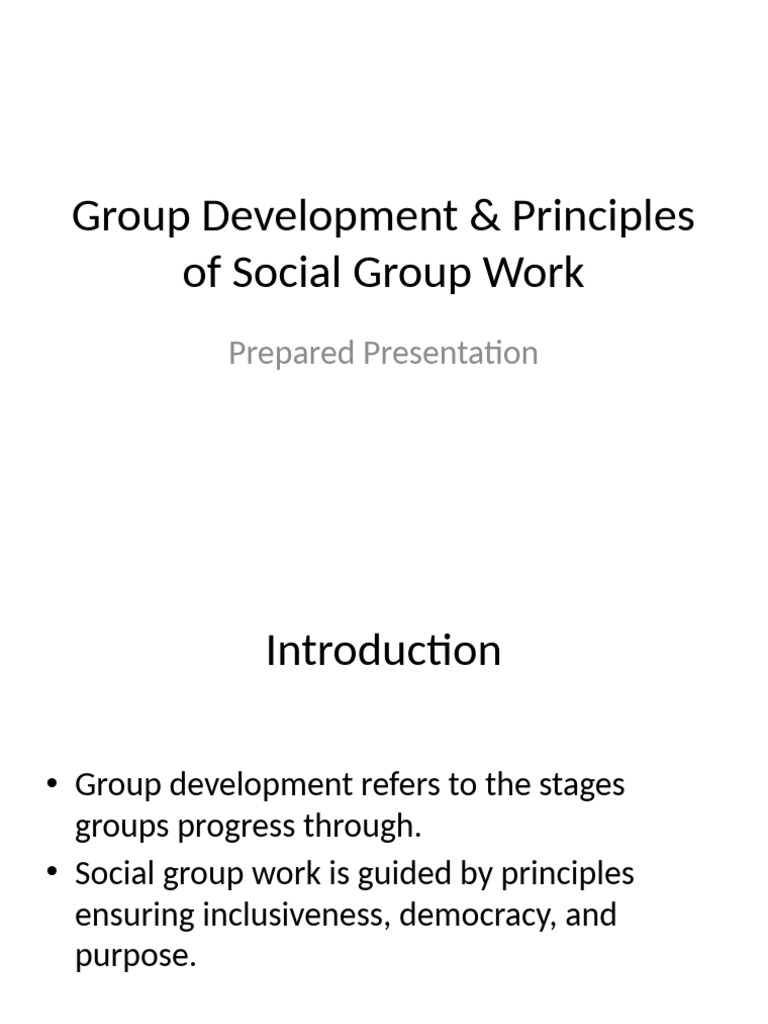 Group Development Social Work | PDF | Social Group | Cognition