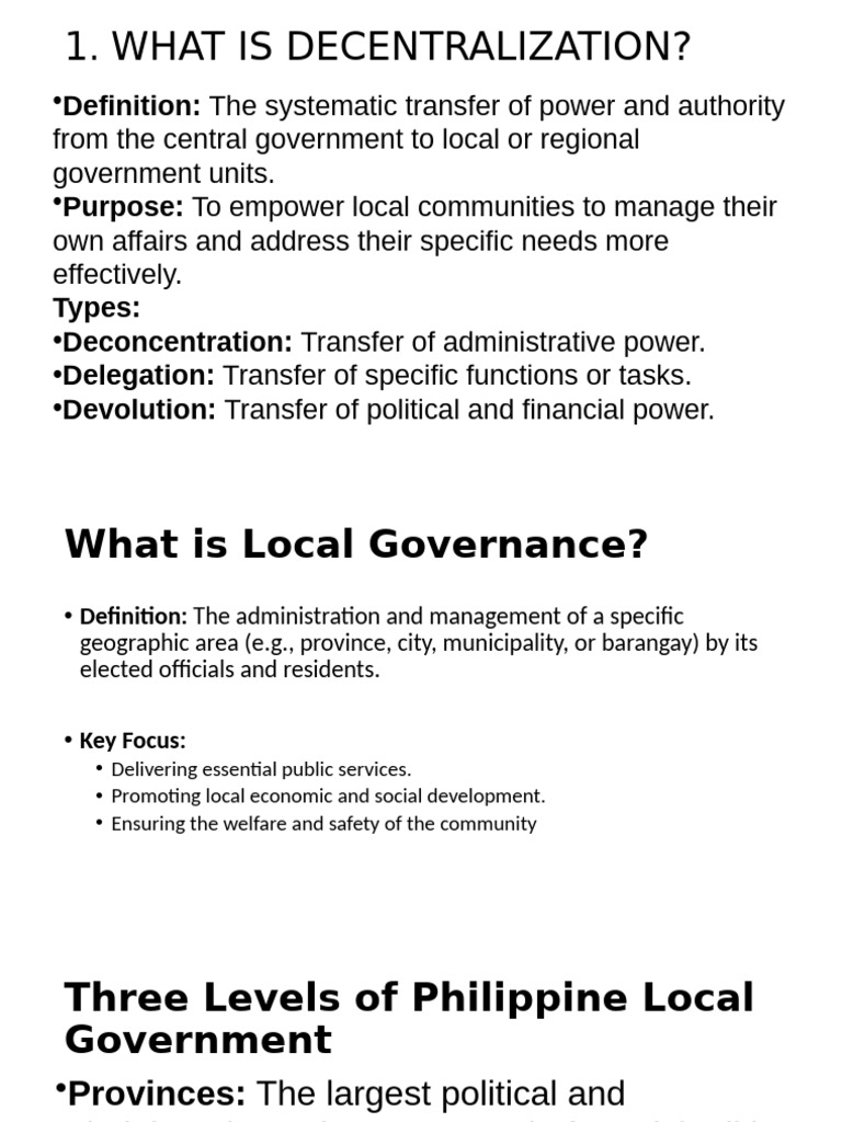 Philippine Local Government Unit | PDF | Government | Governance