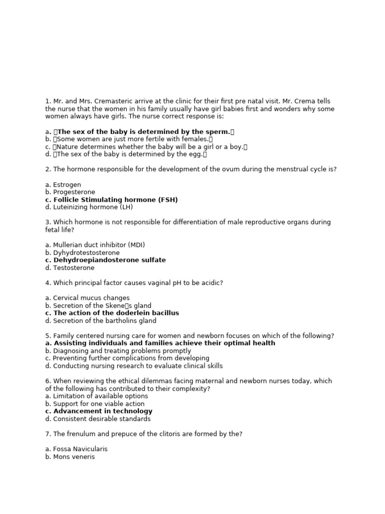Prenatal and Reproductive Health Quiz | PDF | Menstrual Cycle | Urinary ...