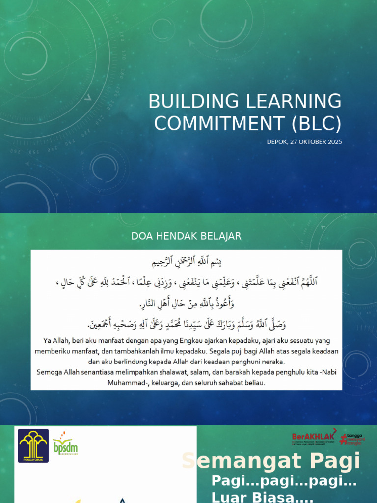 Building Learning Commitment (BLC) TND | PDF
