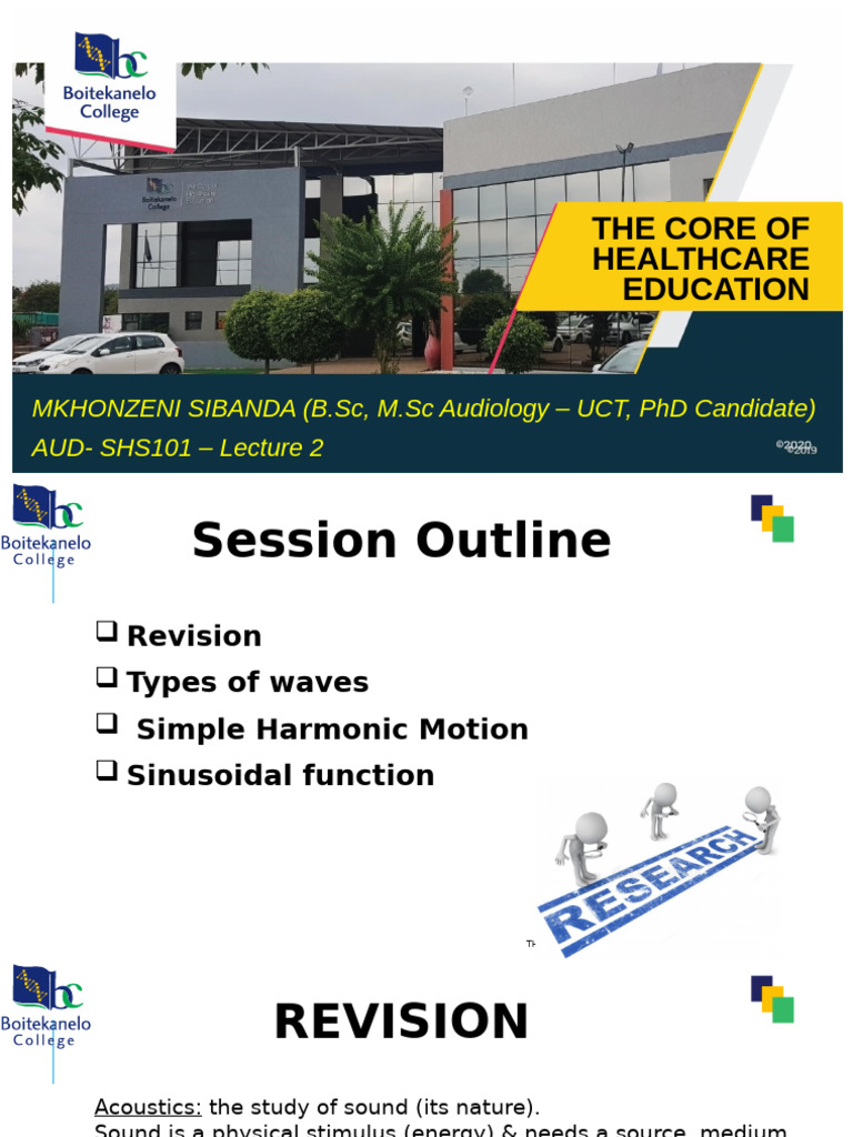 Speech and Hearing Sciences AUD-SHS101 - Lecture 2 | PDF | Waves | Sound