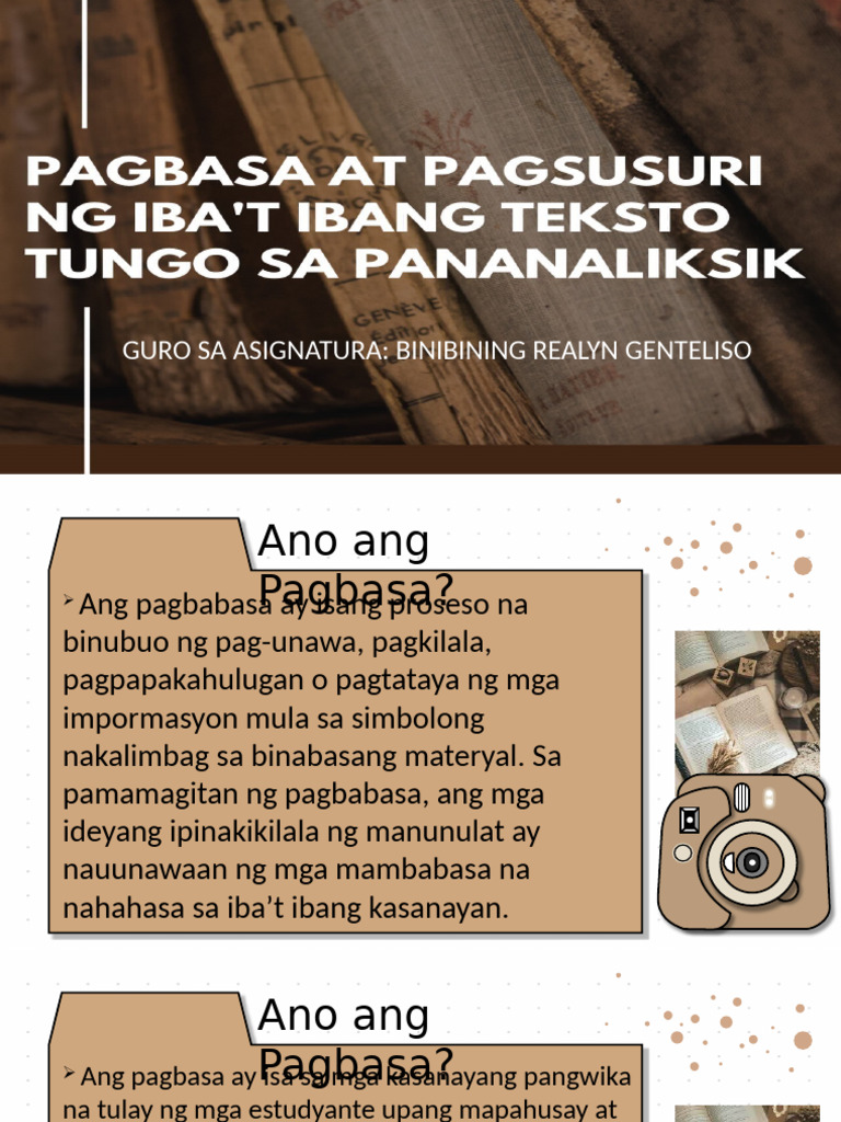 Fil2 Week1 | PDF