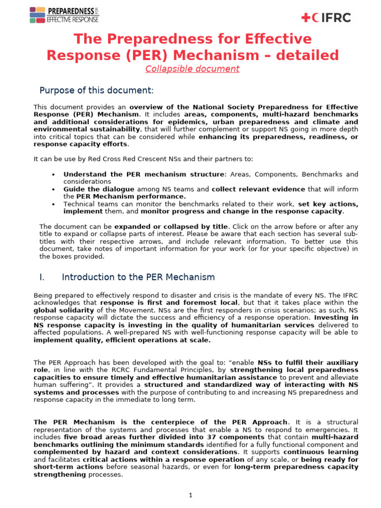 PER Mechanism-Detailed en | PDF | Emergency Management | Hazards