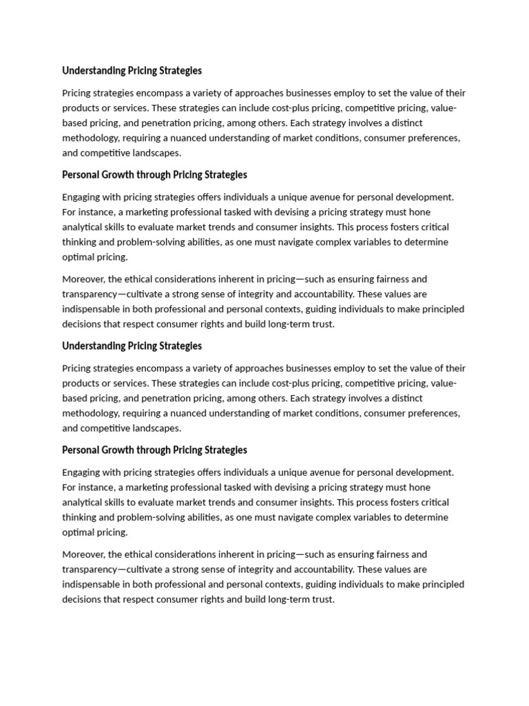 Effective Pricing Strategies Explained | PDF | Pricing | Consumer Behaviour