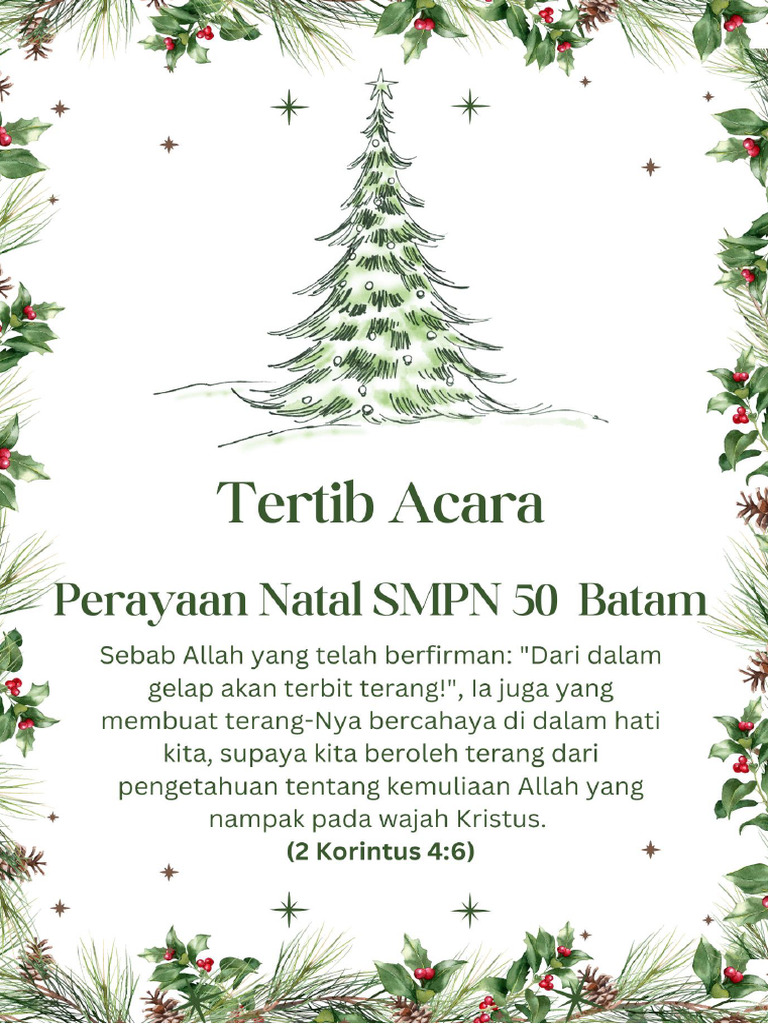 Susunan Acara Natal Smpn 50 | PDF