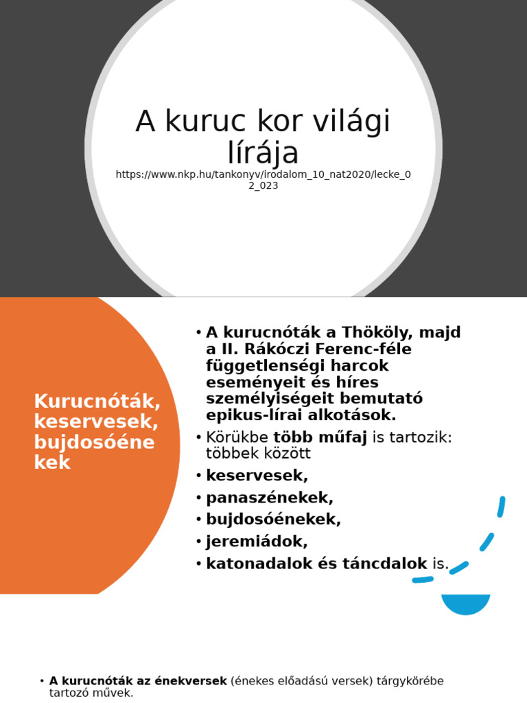 A Kuruc Kor Világi Lírája | PDF