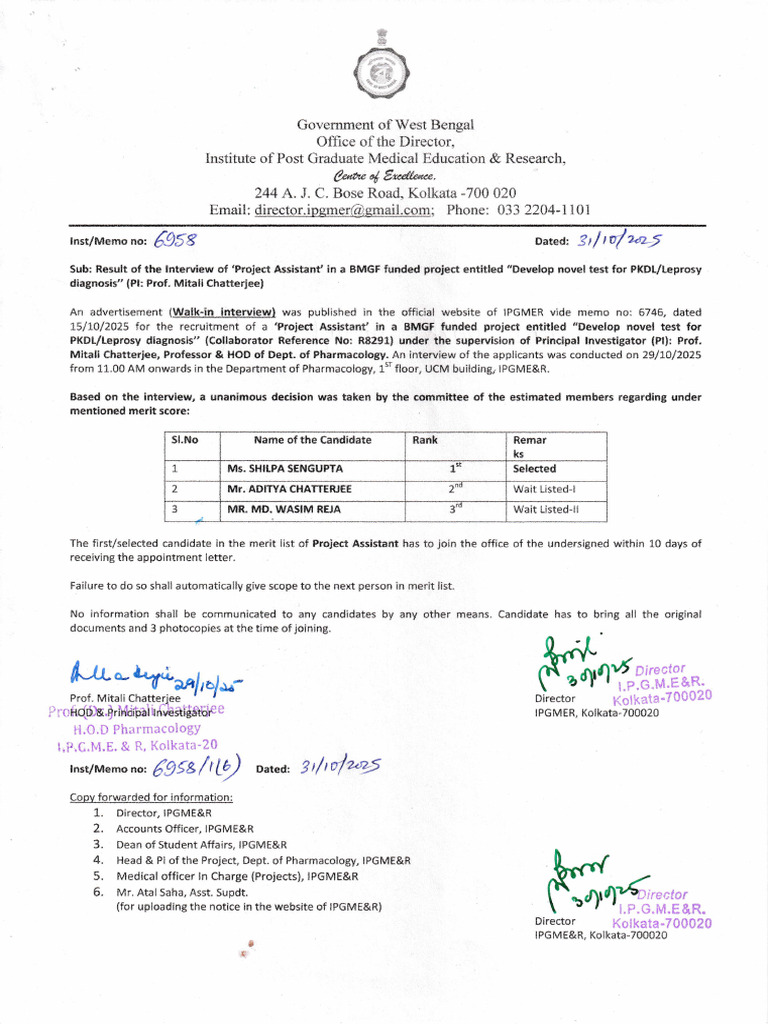 Notice 31102025 6958 | PDF | Leprosy