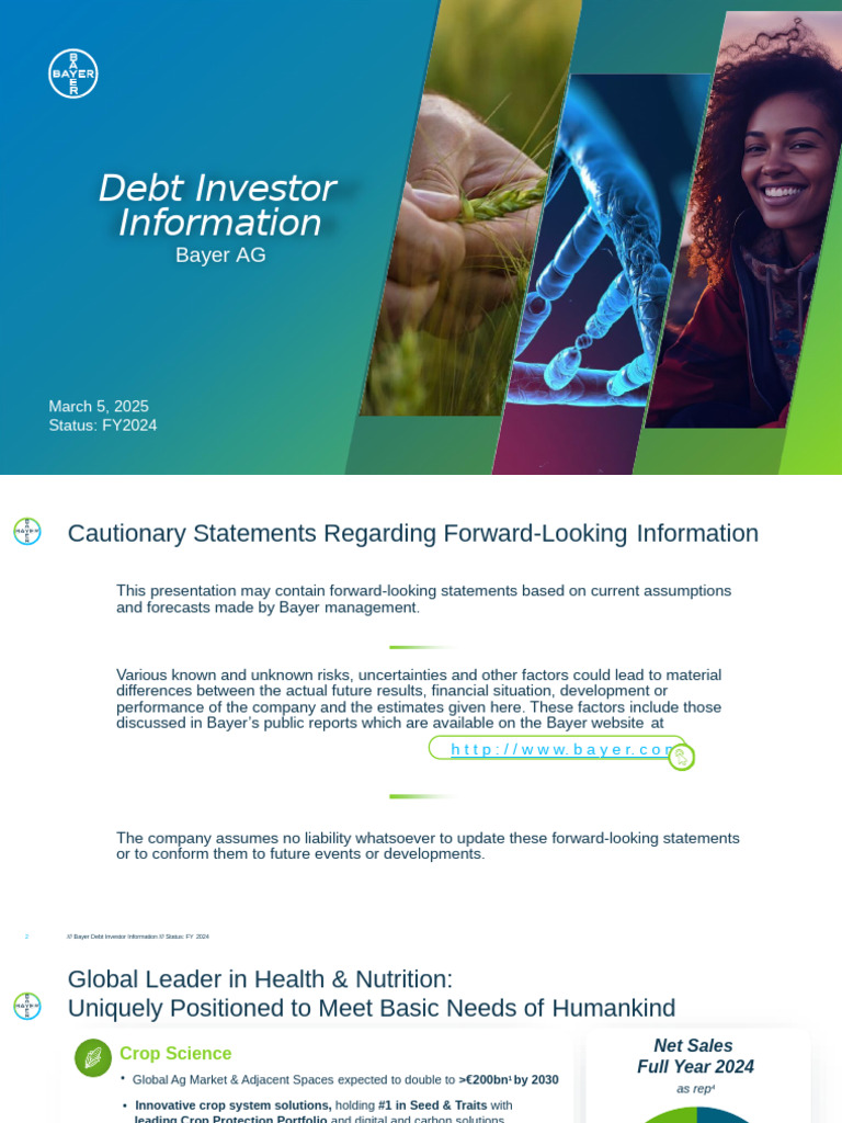 Bayer Debt Investor Overview FY2024 | PDF | Bonds (Finance) | Private ...