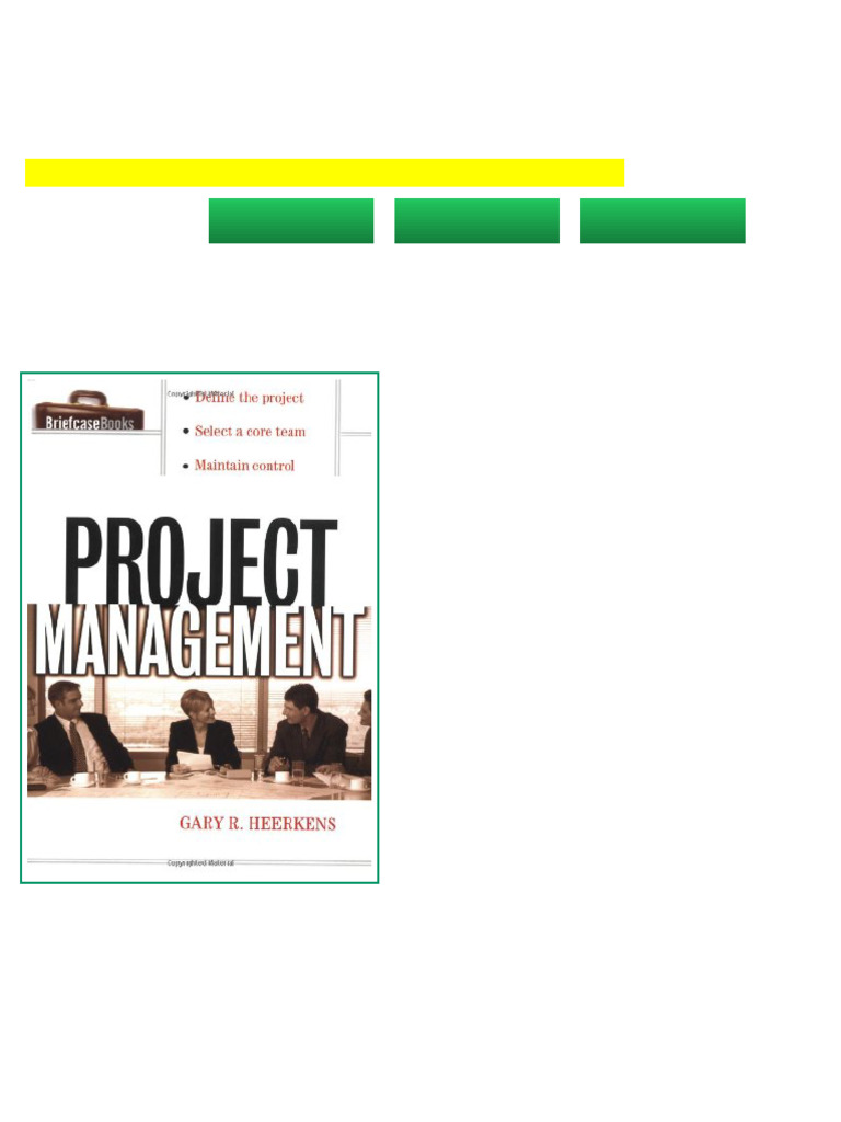 Project Management 1st Edition Gary R. Heerkens: Mirror Link | PDF