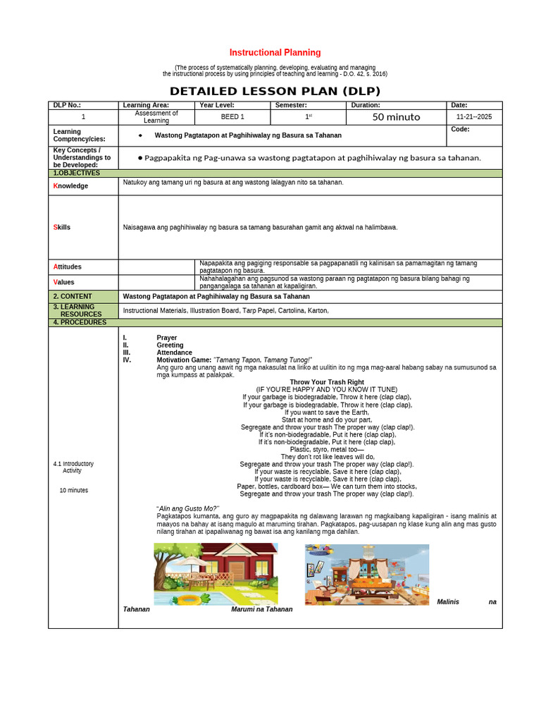 Dlp Waste Segregation Epp (1) | PDF