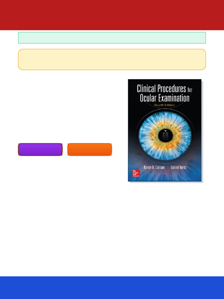 Clinical Procedures For Ocular Examination Nancy B. Carlson Ebook Safe ...