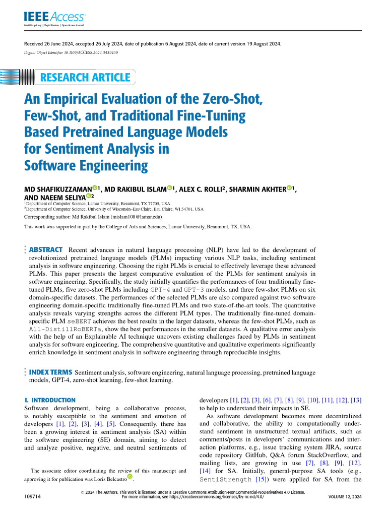 An Empirical Evaluation of The Zero-Shot Few-Shot and Traditional Fine ...