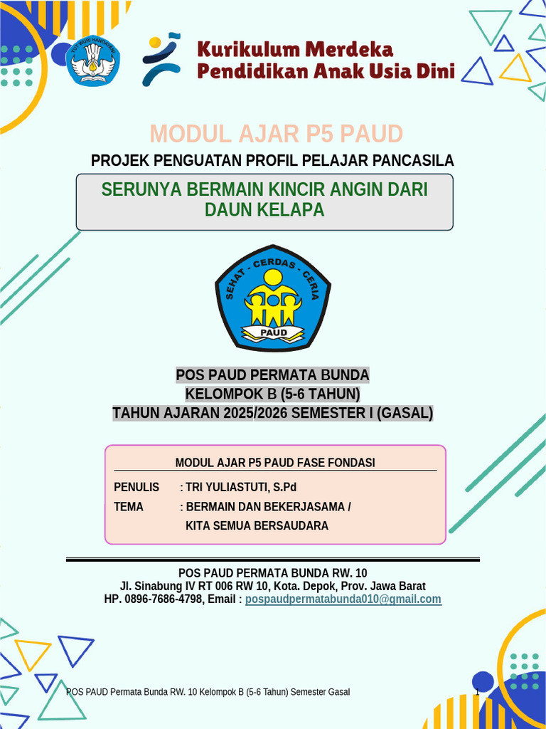 P5 Kincir Angin (Bu Tuti) | PDF