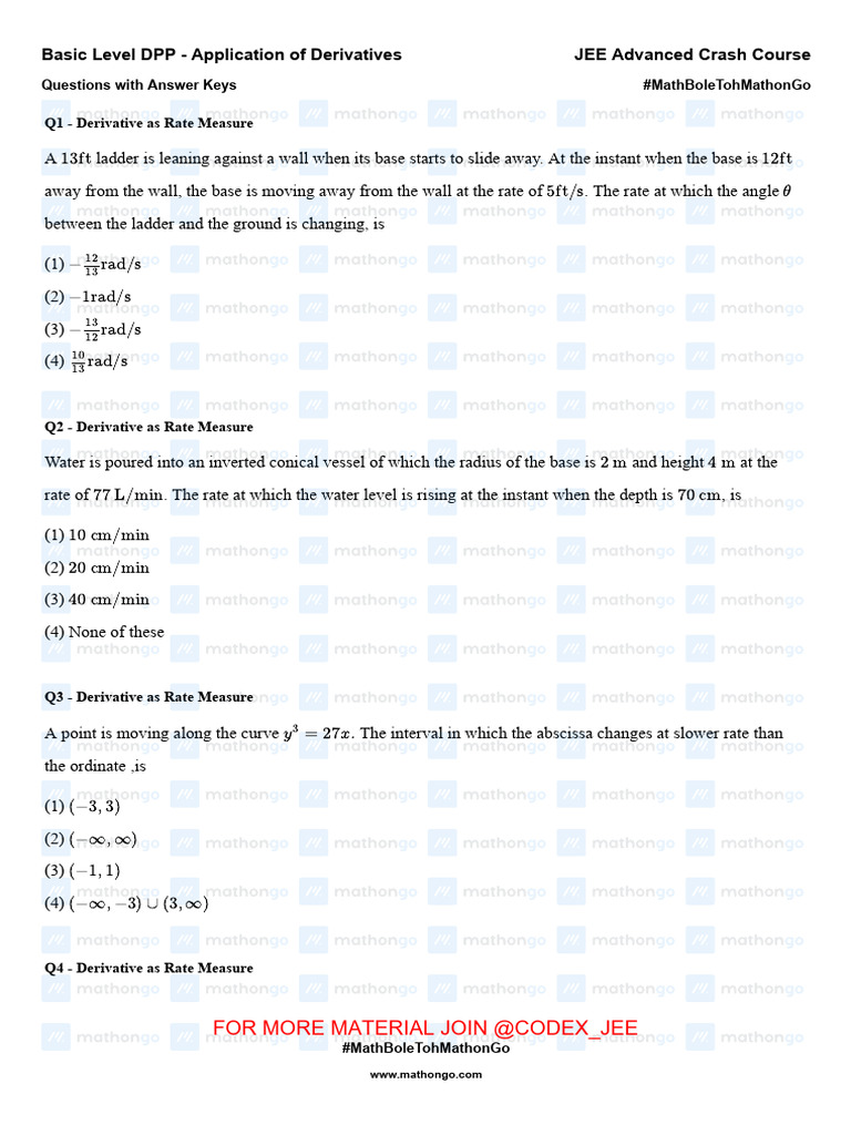 Aod Basic Level Questions | PDF | Tangent | Geometry