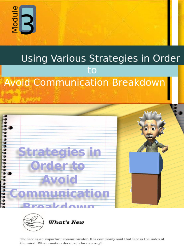 Strategies to Prevent Communication Breakdown | PDF | Nonverbal ...