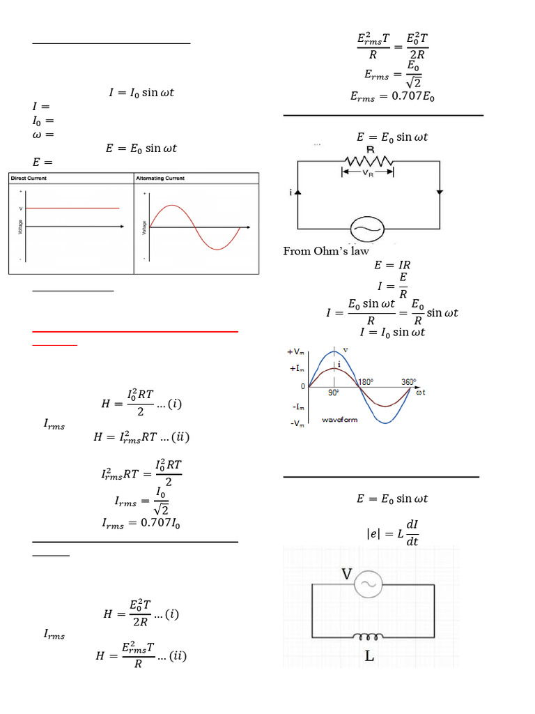 Ch-7, Alternating Current | PDF | Inductor | Electrical Impedance