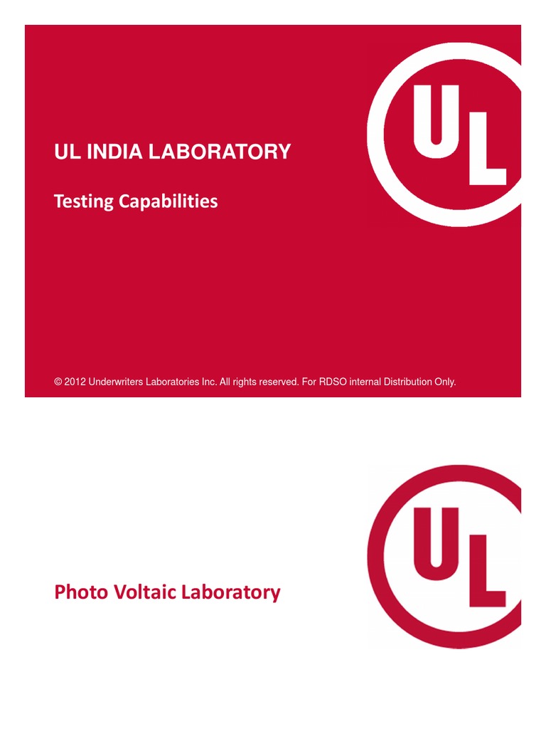 UL India Laboratory Capabilities | PDF | Solar Panel | Relay
