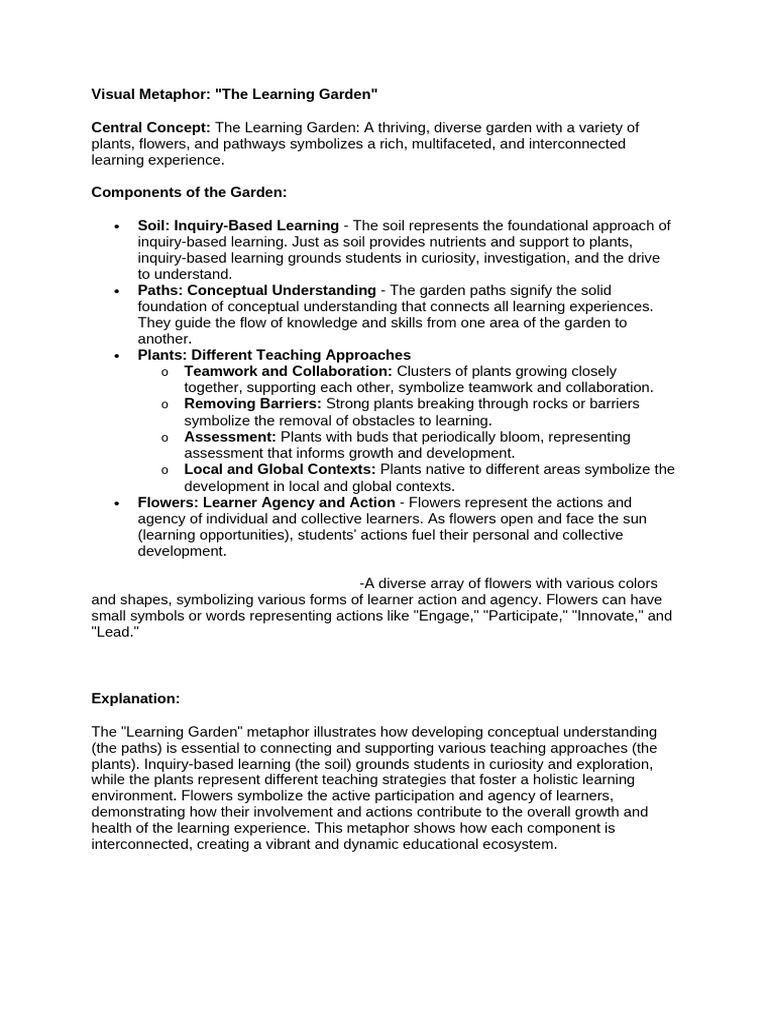 The Learning Garden Metaphor Explained | PDF | Learning | Inquiry Based ...