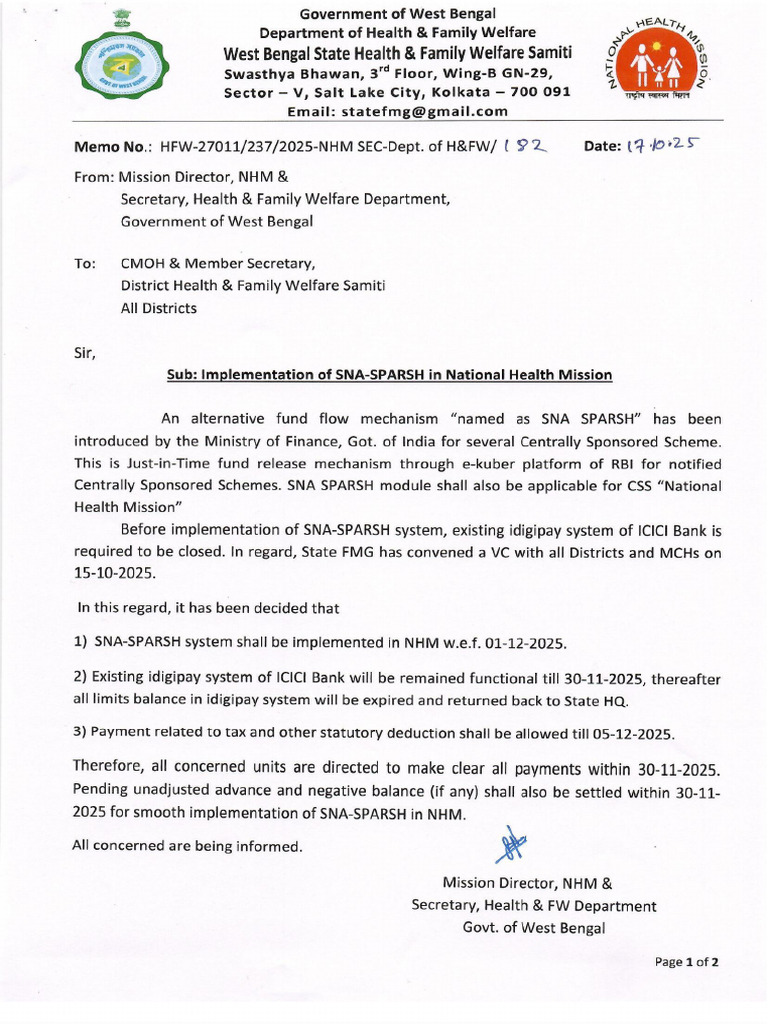 NHM SNA-SPARSH Implementation | PDF