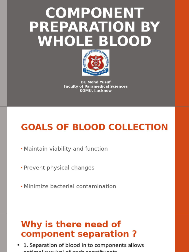 Blood Component Preparation Guide | PDF