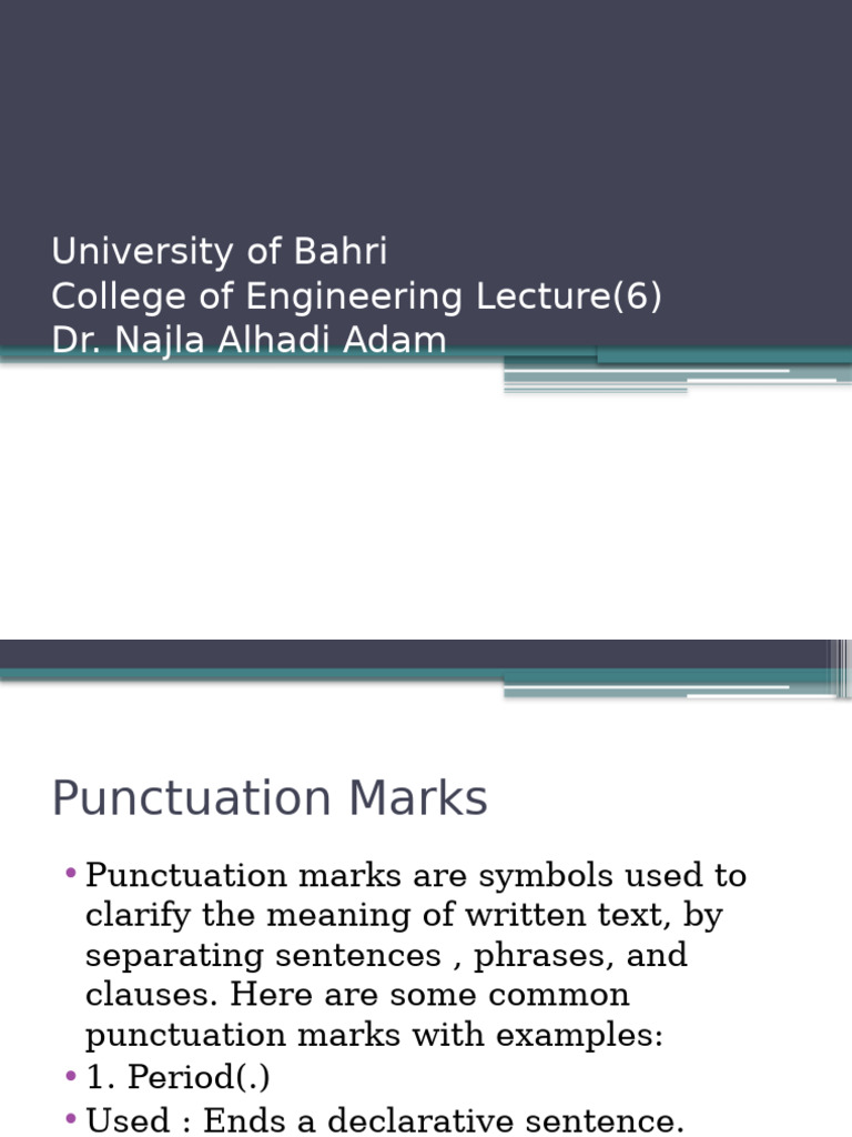 Engineering Lecture | PDF | Punctuation | Sentence (Linguistics)