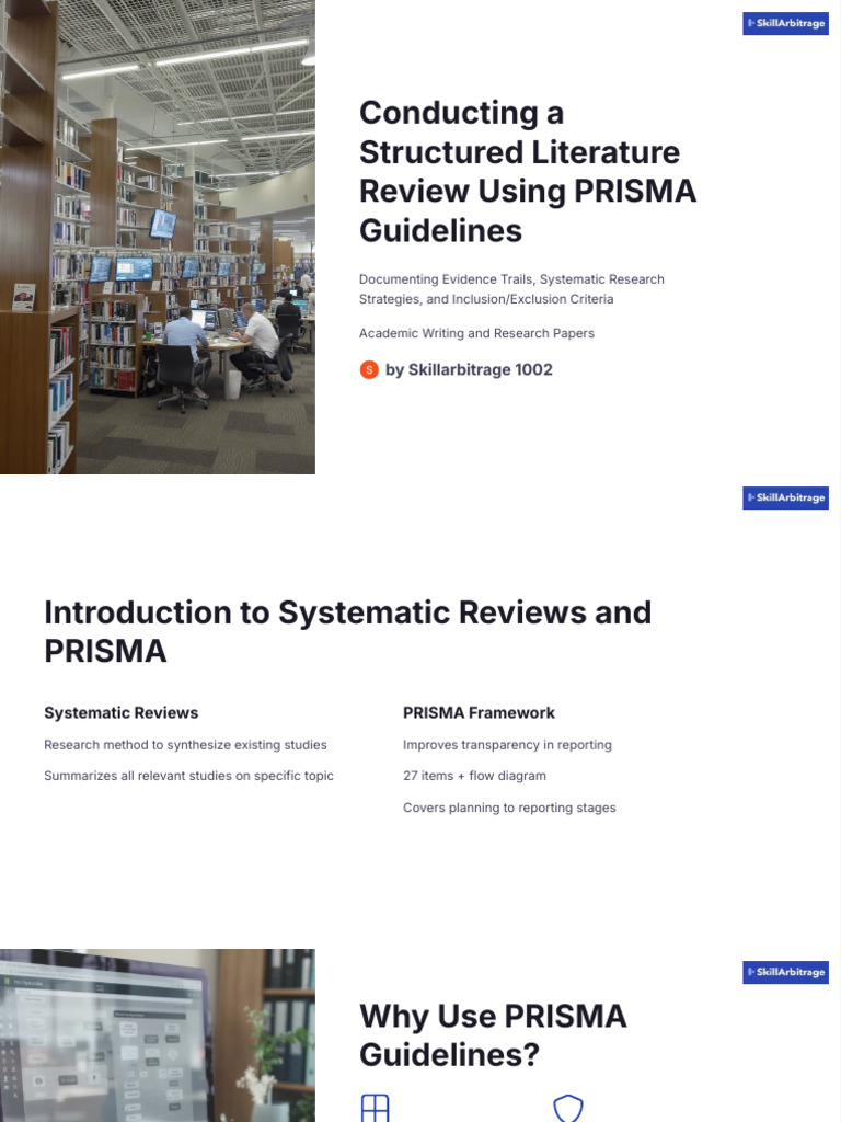 Conducting A Structured Literature Review Using PRISMA Guidelines 1 | PDF | Systematic Review ...