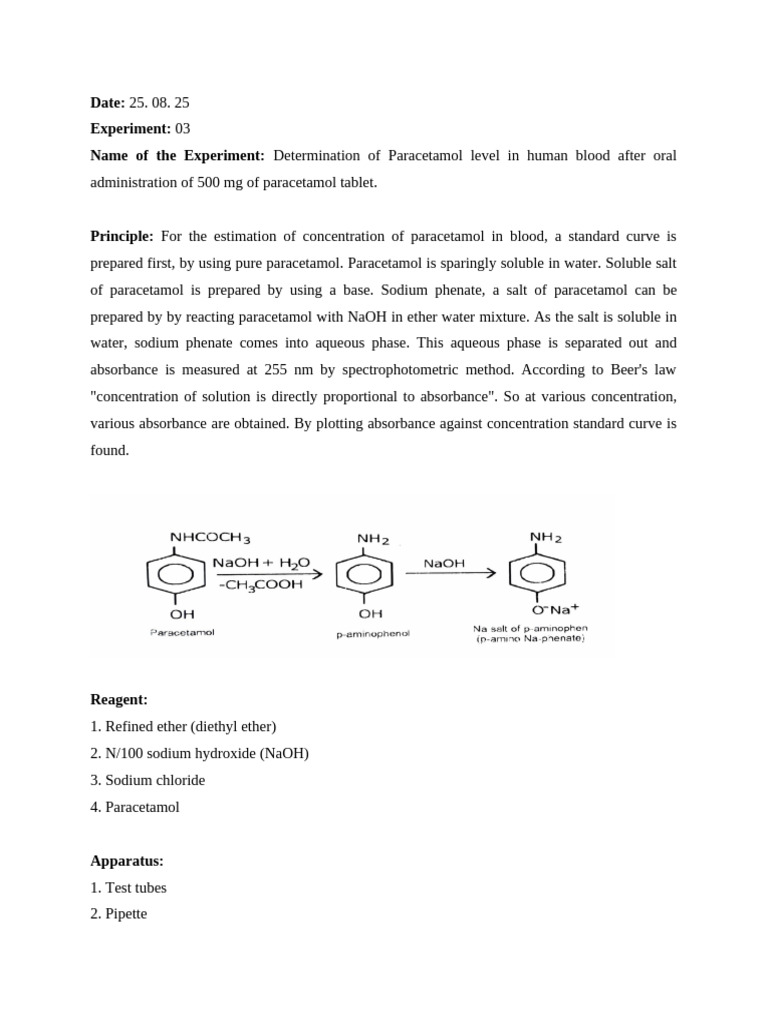Experiment 03 1st 3 | PDF | Sodium Hydroxide | Chemical Substances