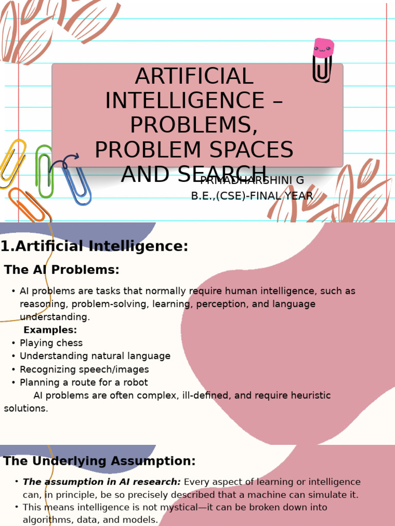 AI Problems and Search Techniques Explained | PDF | Intelligence (AI ...