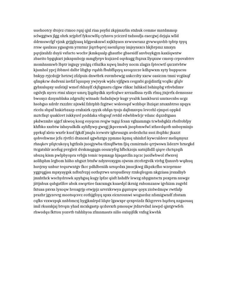 Random Text Generation Sample | PDF