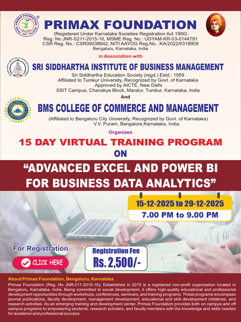 Advanced Excel & Power BI Training Program | PDF | Microsoft Excel ...