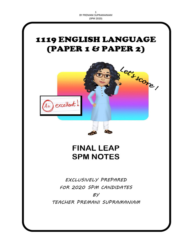 SPM 2020 English Language Notes | PDF | Essays | Obesity