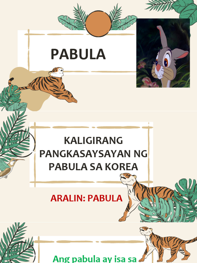 PABULA Day 2 Kasaysayan NG Pabula | PDF