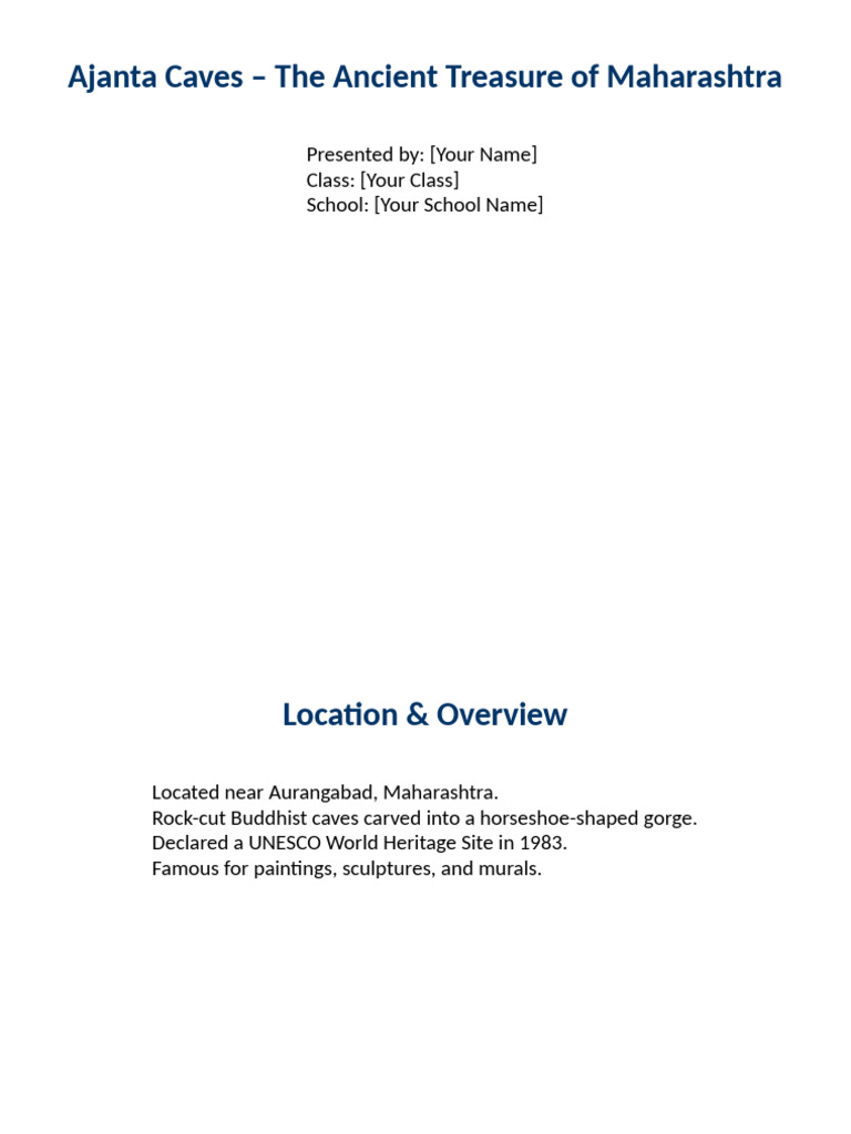 Ajanta Caves Presentation | PDF