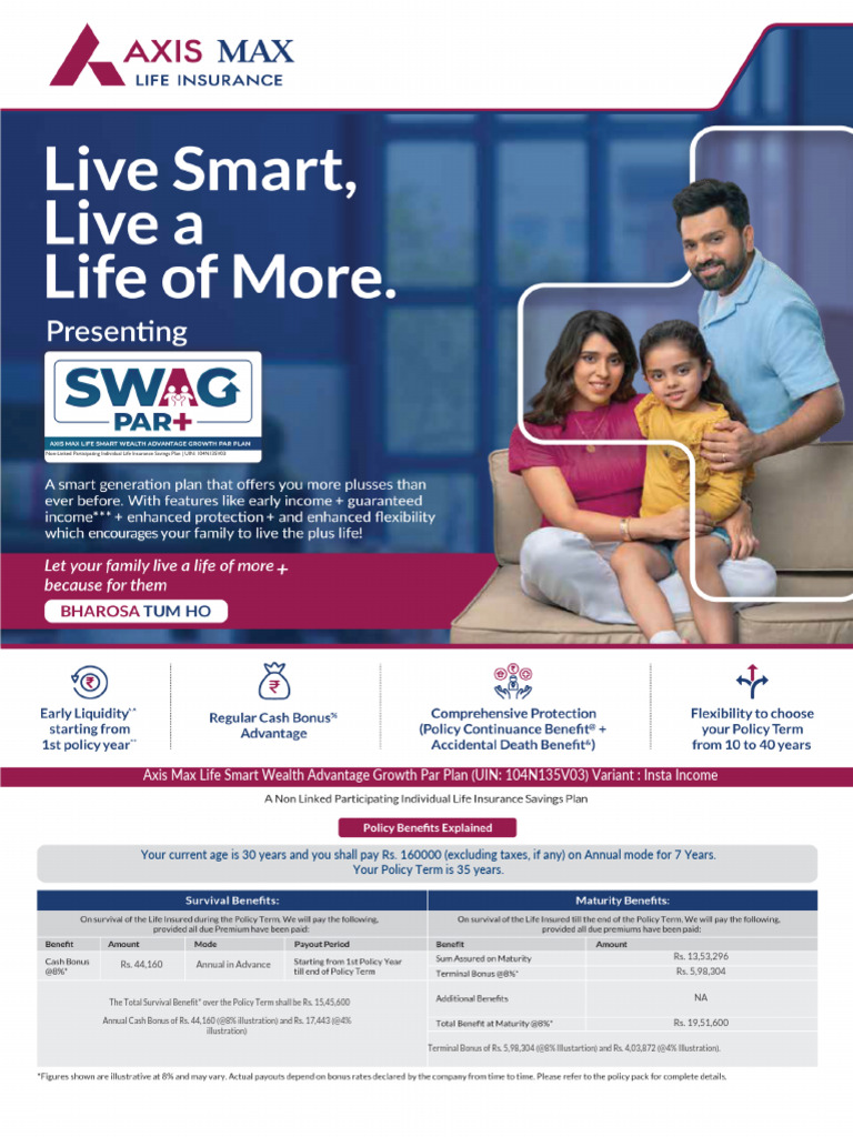 Axis Max Life Wealth Advantage Plan | PDF | Insurance | Life Insurance